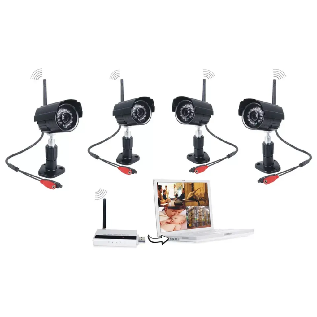 KIT DE SEGURIDAD INALAMBRICO 4 CAMARAS IP - HOUSE SAFE | Macrotel